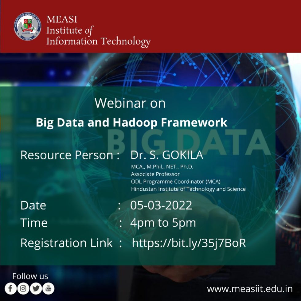 Webinar – Big Data | MEASI INSTITUTE OF INFORMATION TECHNOLOGY