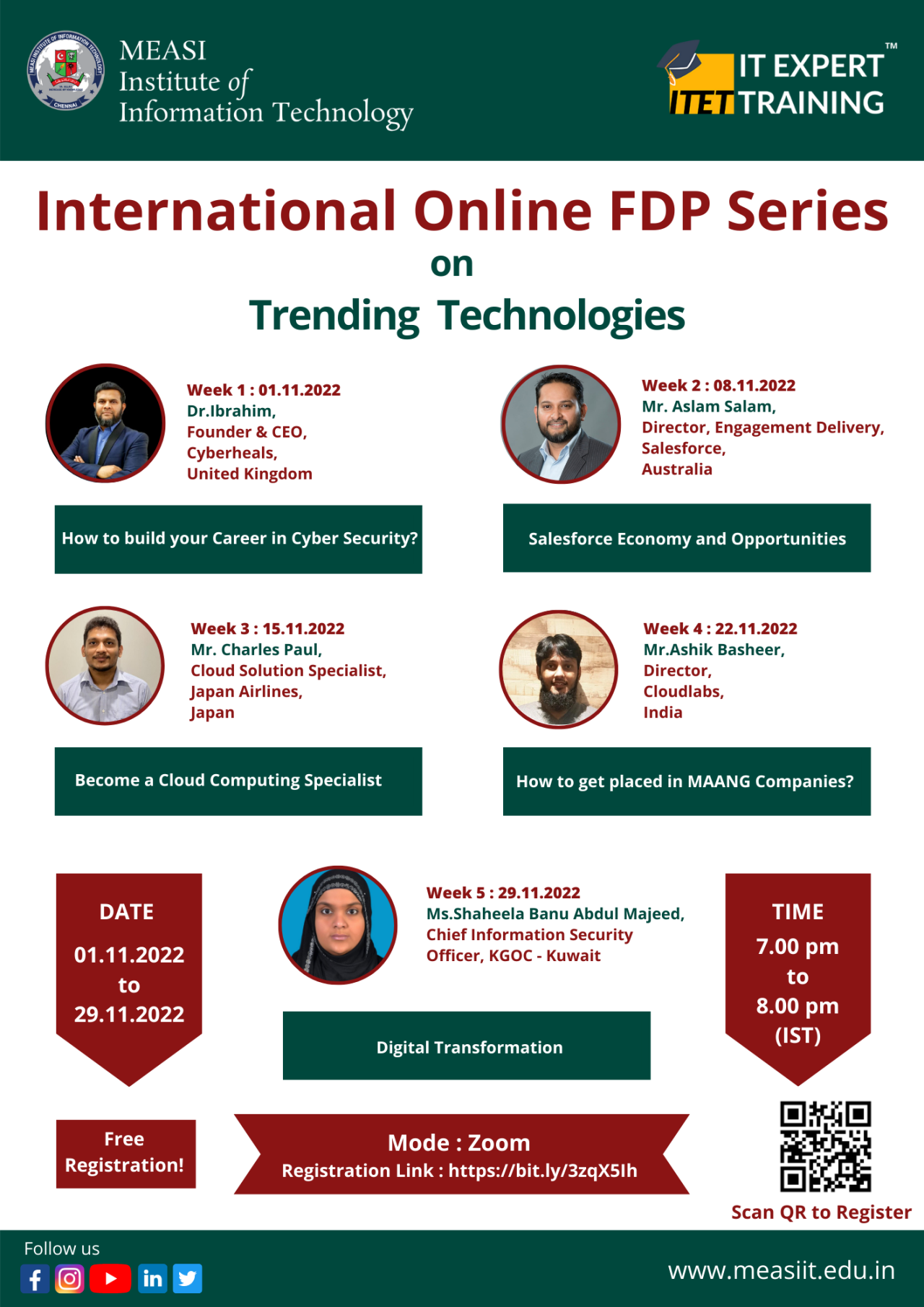 International FDP Series | MEASI INSTITUTE OF INFORMATION TECHNOLOGY