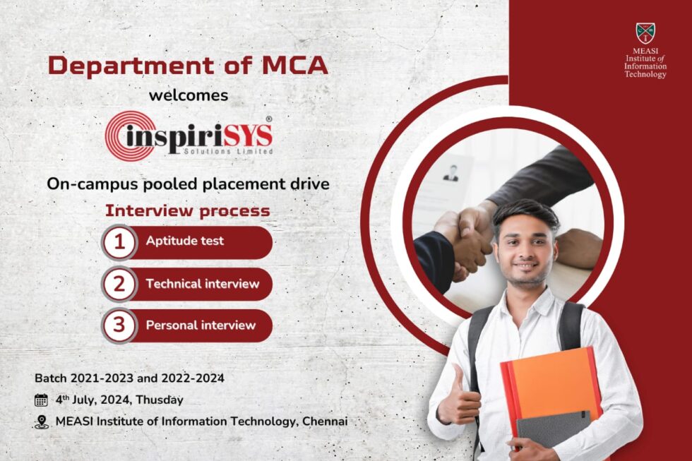 On-campus pooled placement drive (INSPIRISYS TECHNOLOGIES) | MEASI ...
