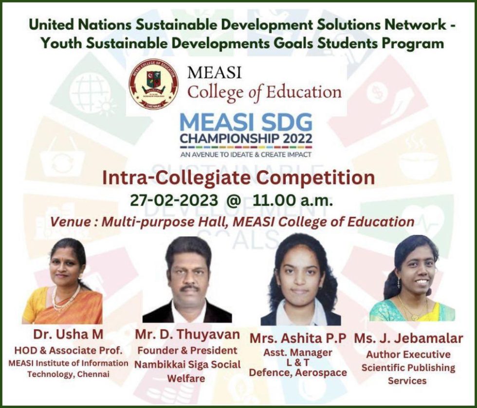 SDG-MEASI College of Education Panelist | MEASI INSTITUTE OF ...