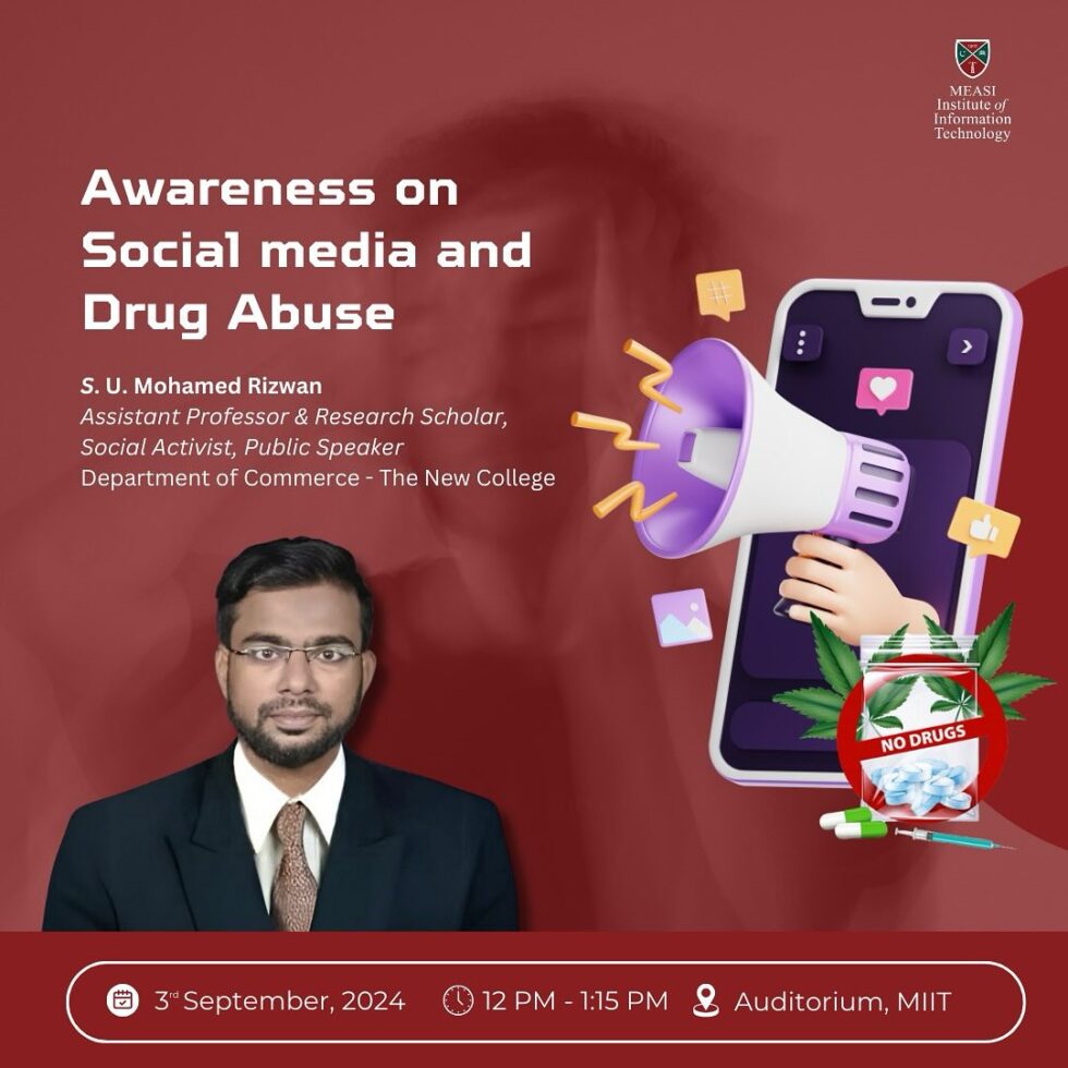 Seminar – Social Media and Drug Abuse Awareness | MEASI INSTITUTE OF ...
